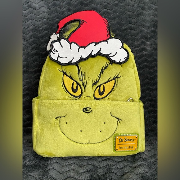 Loungefly | Bags | Loungefly The Grinch Plush Mini Backpack W Removable ...